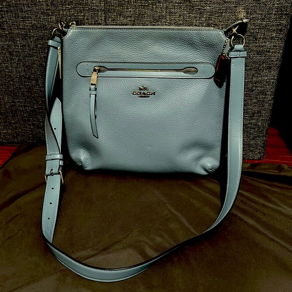 Coach | Bags | Coach Pebble Soft Blue | Poshmark